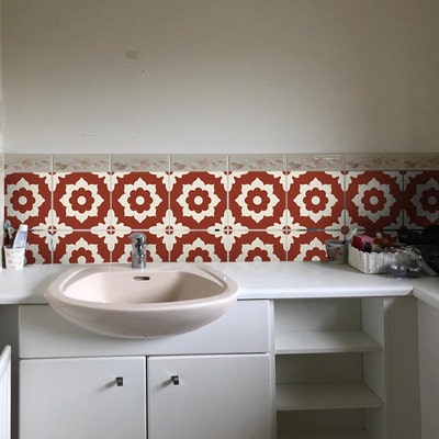 Retro Colorful Wall Tile Decals Peel and Stick Tile Stickers for ...