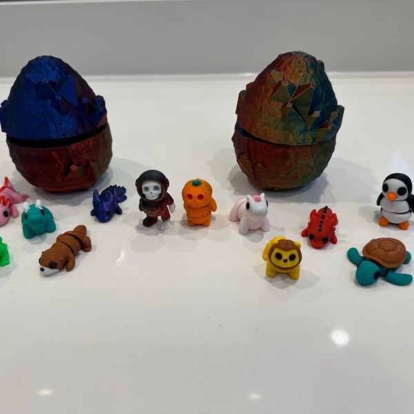 3D Printed Halloween Mini Figure Set | 6-pack | Bat, Spider, Black ...