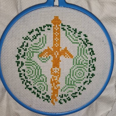 Zelda Cross Stitch Pattern, Tears of the Kingdom Master Sword Digital ...