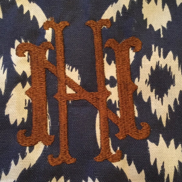 3.5" Barrett Monogram Fishtail Font Fish Tail Embroidery Fill Package ...