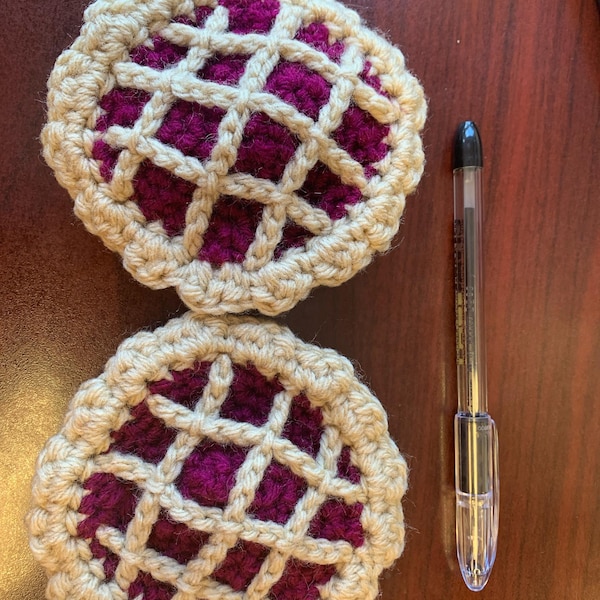 Pie Crochet Bun Covers With Elastic Hair Tie - Etsy