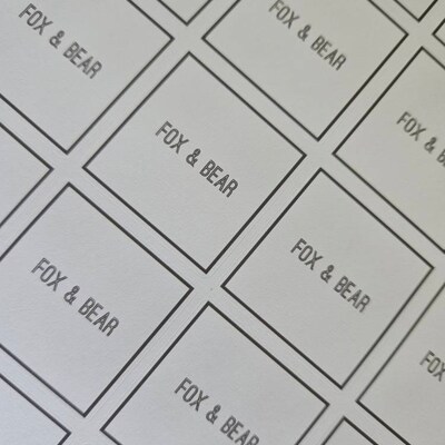 Square 37mm Stickers, A4 Sheets, Matte Finish, Logo Stickers ...