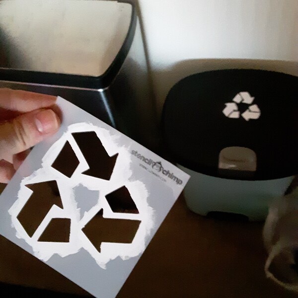 Recycling Stencil | Recycle Stencil | Earth Day Stencil | DIY Pallet ...