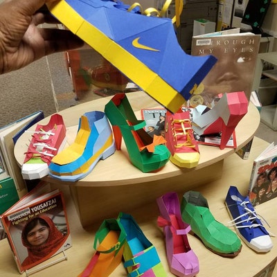 DIY Paper Model, High Heel Shoe, 3d Papercraft, Instant Digital ...