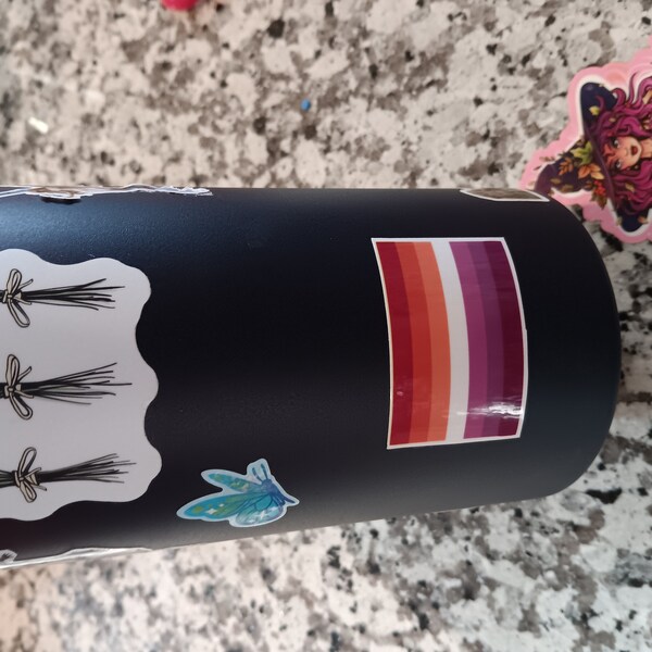 Lesbian Flag Waterproof Vinyl Sticker Etsy