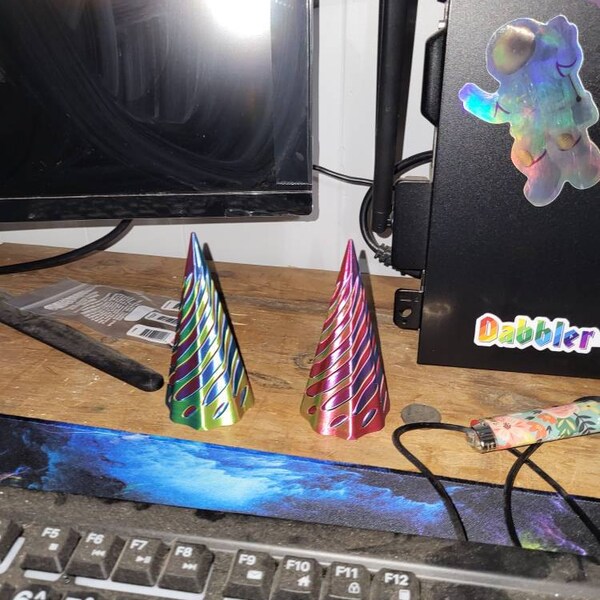 Whispering Vortex Chromatic Rainbow Unicorn Horn 3D Printed Fidget ...