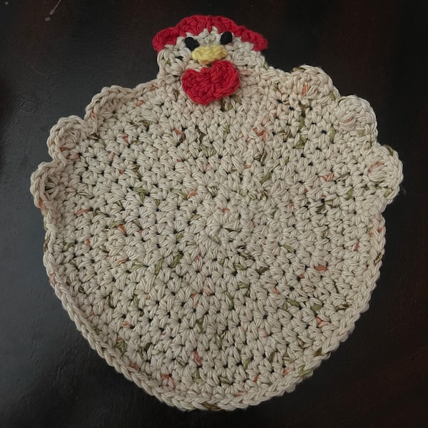 CROCHET PATTERN BUNDLE - Farmhouse Chicken Potholder Crochet Pattern ...