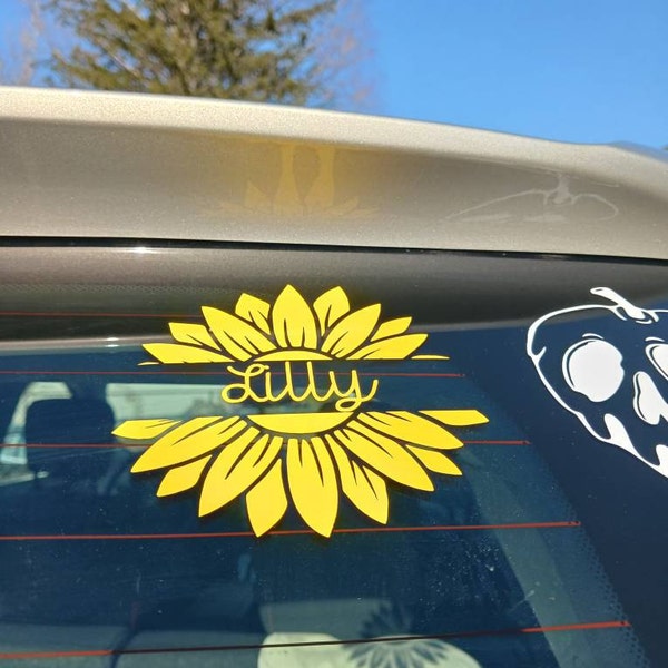 Flower Name Decal - Flower Sticker for Tumblers, Laptops, Cars, Etc! - Etsy