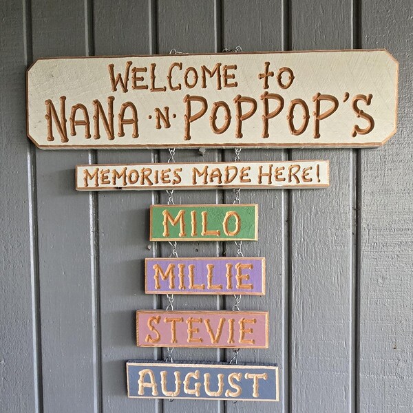 CAMPER, CAMPING,RV Campsite Personalized Carved Wood Sign Set. Hang It ...