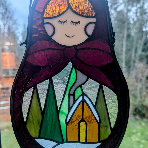 PATTERN - Winter Nesting Doll Stained Glass. HOBBY LICENSE. - Etsy