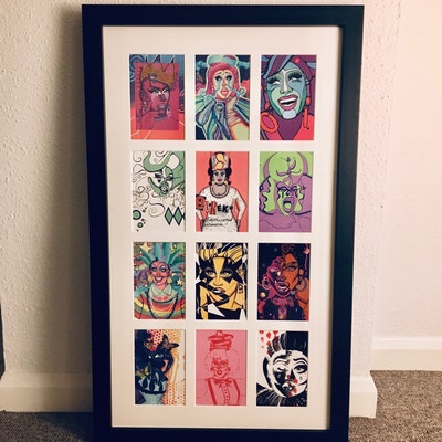 Kim Chi black and White Mime' Drag Race Art Print Postcard - Etsy UK