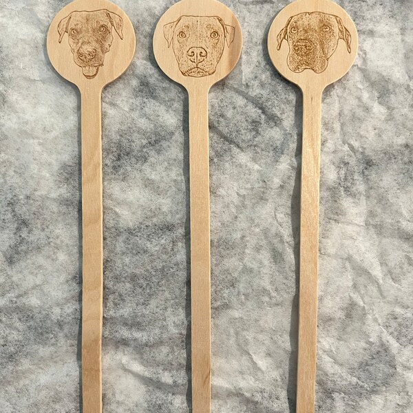 Signature Dog Drink Stir Stick, I Do Too Wood Engraved Cocktail Sticks ...