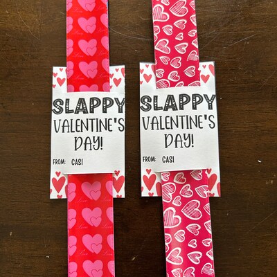 Editable Slap Bracelet Valentine's Day Gift Tag, Slappy Valentine's Day ...