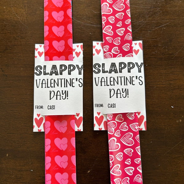 Editable Slap Bracelet Valentine's Day Gift Tag, Slappy Valentine's Day ...