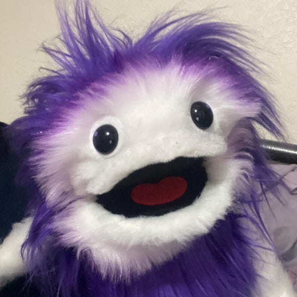 LIME FURGAL Hand Puppet Synthetic Faux Fur Muppet Monster Arm Rods - Etsy