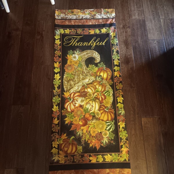 Thankful CM2101 Black Cornucopia Metallic Panel for Timeless Treasures ...