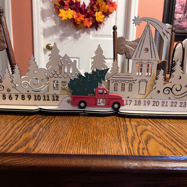 Advent Calendar Christmas Truck SVG Laser Cut Files for Glowforge ...