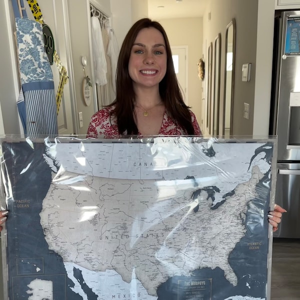 Large USA Push Pin Map | Personalized Travel Map of the US | Executive ...