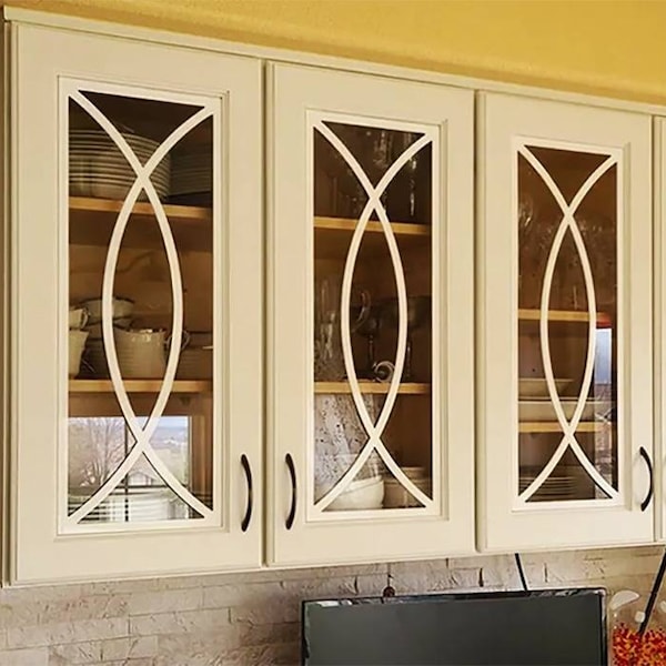 Mullion Glass Door for Existing Kitchen Cabinet | Kitchen Mullion ...