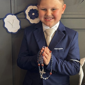 Personalized First Holy Communion Arm Band Monogrammed Boys Communion ...