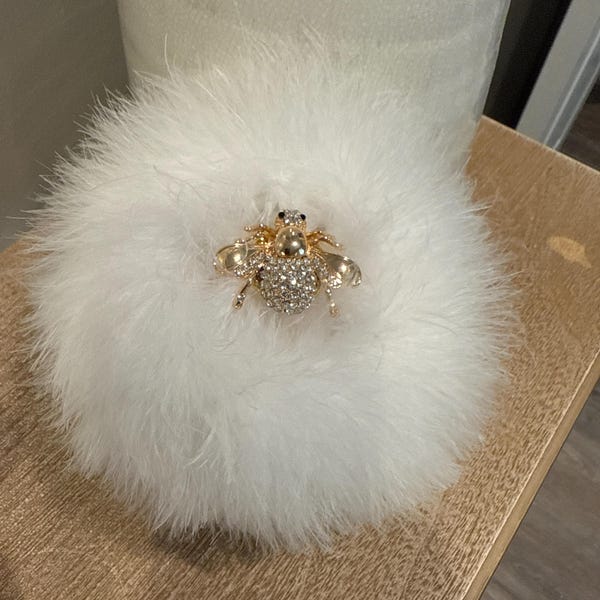 Dusty Baby Pink Body Dusting Powder Puff ~ Crystal Handle - Etsy