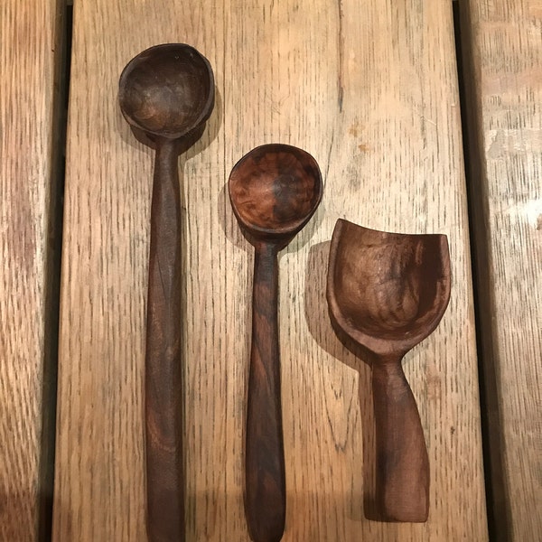 Walnut Handcarved Cooking Spoon Handmade Wooden Spoon Housewarming Gift ...