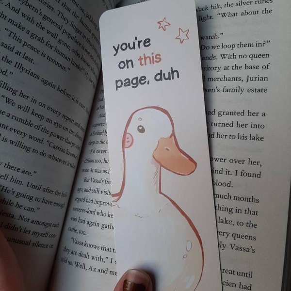 Duck Bookmark | You're on This Page | Cute Bookmark | Double Printed ...