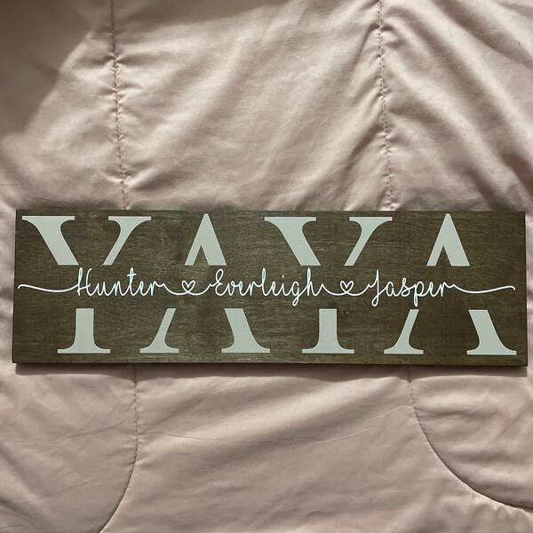 Yaya Mothers Day Gift - Yaya Sign - Gift for Yaya - Rustic Sign for ...