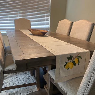 Table Runner, Lemon Embroidery Dinning Room Table Runner, Lemon Decor ...