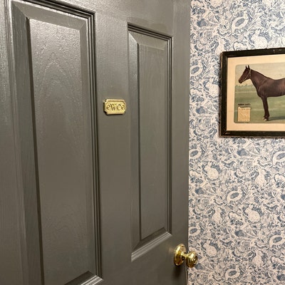 Waiting Room Door Sign Available in Three Finishes Nickel, Antique ...