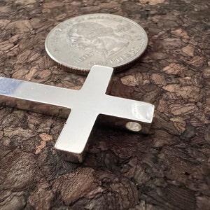 Huge Tapered Cross Necklace Pendant in Sterling Silver - Etsy