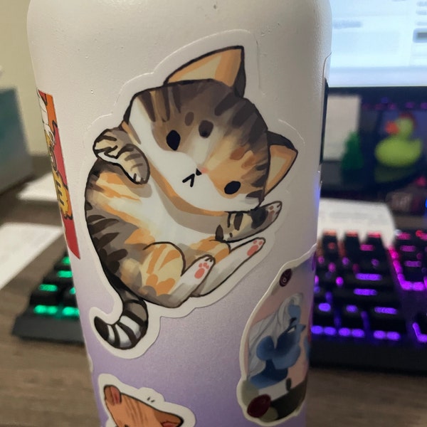 Vinyl Sticker Tricolor Tabby Cat Sparkles - Etsy