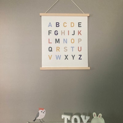 ABC Sign Alphabet Canvas Fabric Wall Hanging Kids Room Decor Playroom ...