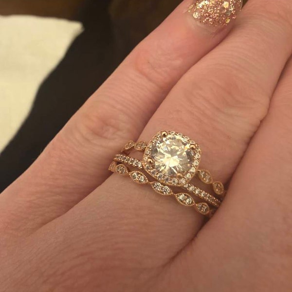 Bezel Set Eternity Ring Stackable Eternity Ring 3.5mm Wide Brilliant ...