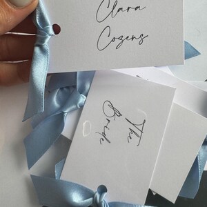 Personalised Hanger Tags With Ribbon Hanger Place Cards Hanger Place ...