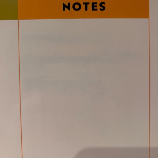 Slim To-do List & Notepad Pink and Red Bold Deskpad | Tear off Notepad ...