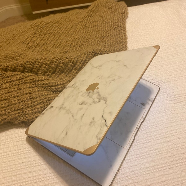 White Marble Inner Skin, Inside Skin for Macbook, Tech Accessory ...