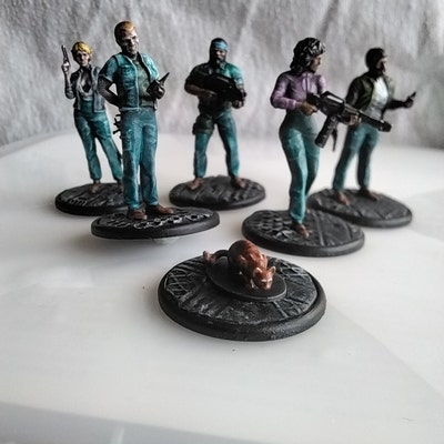 Space Ship Crew Sci-fi / Cyberpunk Miniatures for Tabletop Games 28mm ...