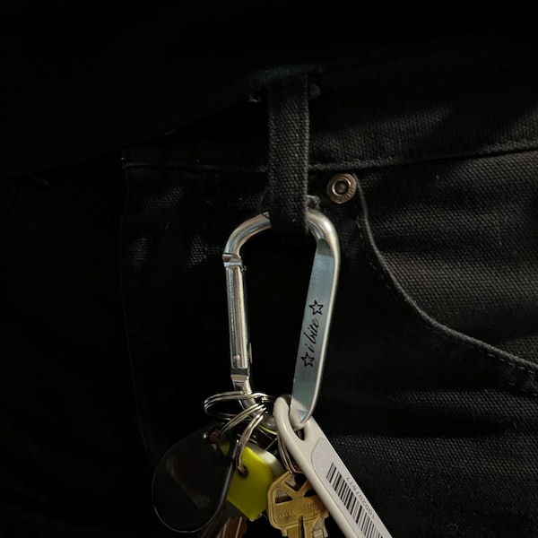 Personalized Carabiner - Engraved Anniversary Gift - Custom Black ...