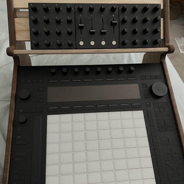 2-tier Wood Stand for Ableton Push 3 Plus Second Floor for Synth & FX ...