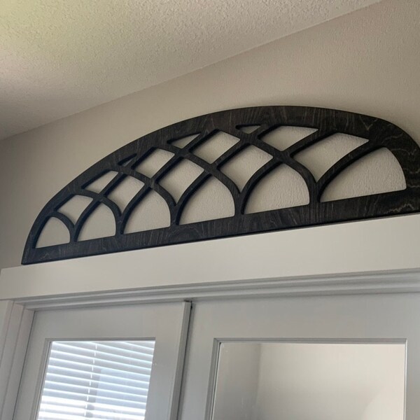 Large Half Arched Heirloom Farmhouse Frame, Faux Window, Stained ...