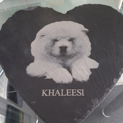 Photo Slate Heart Personalised Photo Engraved Slate - Etsy UK