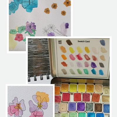 MICA DOTCARDS Handmade Watercolors Mica Metallic Dot Cards Sample Sets ...