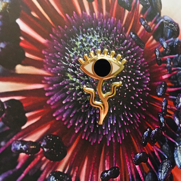 Iris Enamel Pin - Etsy