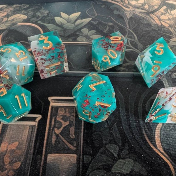 Cat Dice / Baby Demon Cat Dice / Cute Dnd Dice / Baby Demon Cat / Black ...