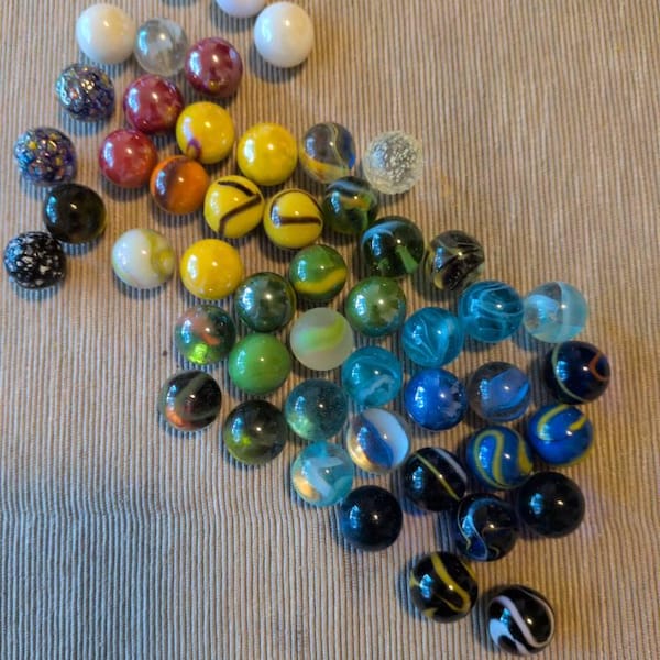 50 Mixed Target Marbles 5/8" (16mm) Diameter - FREE SHIPPING - Etsy
