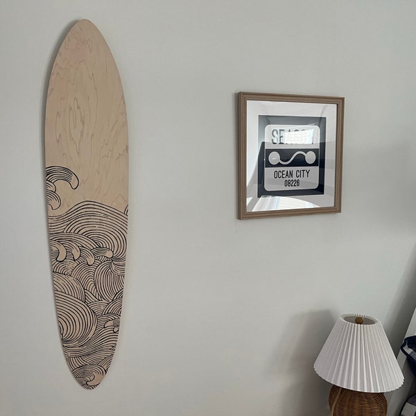 Wave Surfboard Wall Art Surfboard Wall Decor Coastal Home Decor ...
