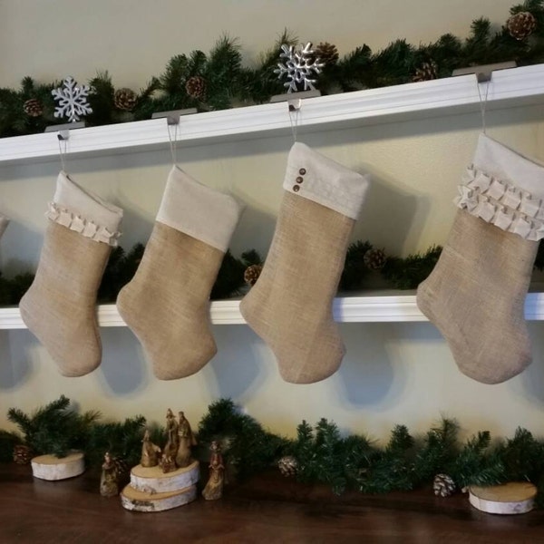Neutral Canvas Stocking - Etsy