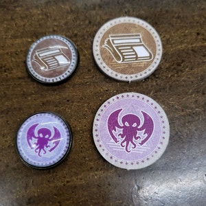 Arkham Horror Tokens. Damage, Sanity, Clue, and Doom Tokens. Cthulhu ...