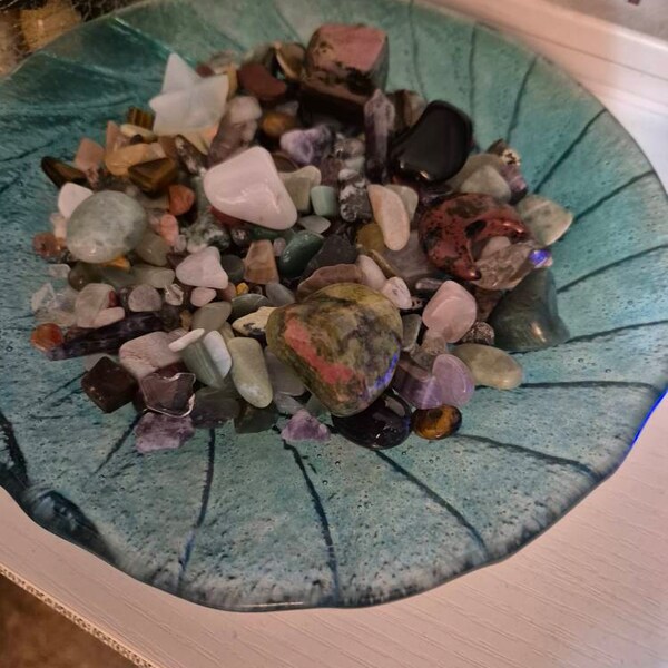 Wave in a Box Fused Glass Wave Wall Art Sun 25x25cm10, Turquoise Teal ...